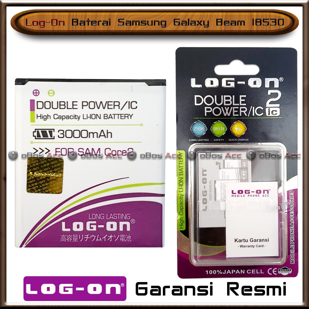 Jual Baterai Log On Samsung Galaxy Beam I8530 Double Power IC Original Batre Batrai HP | Shopee ...
