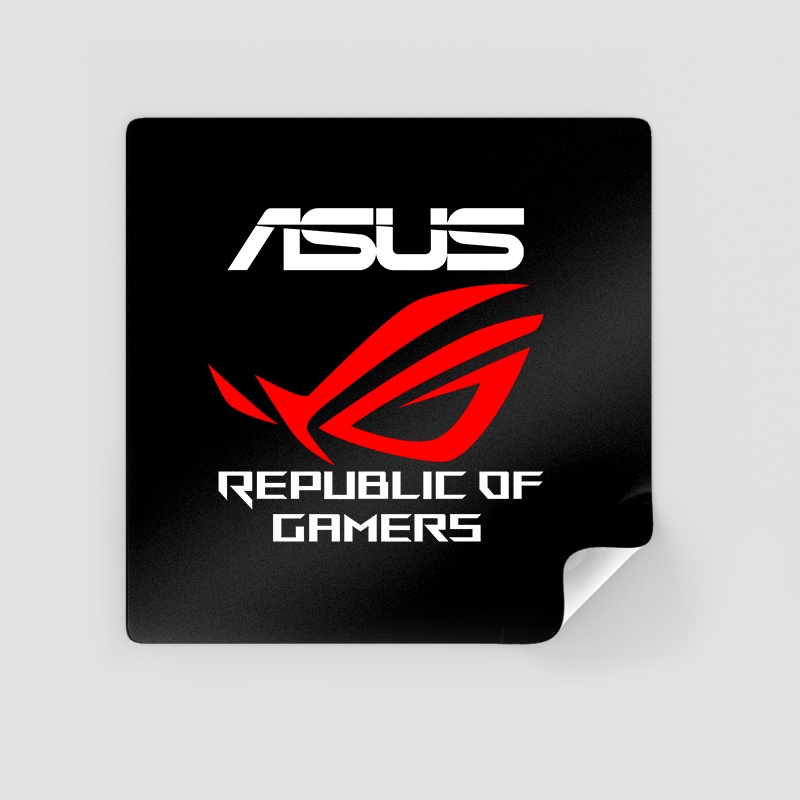 Jual Stiker ASUS ROG Republic of Gamers Black Satuan Anti Air | Shopee ...