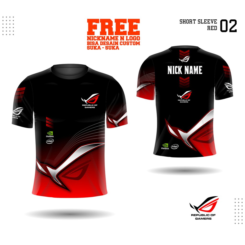 Jual Jersey e sport rog kaos republic of gamers baju asus gamer ...