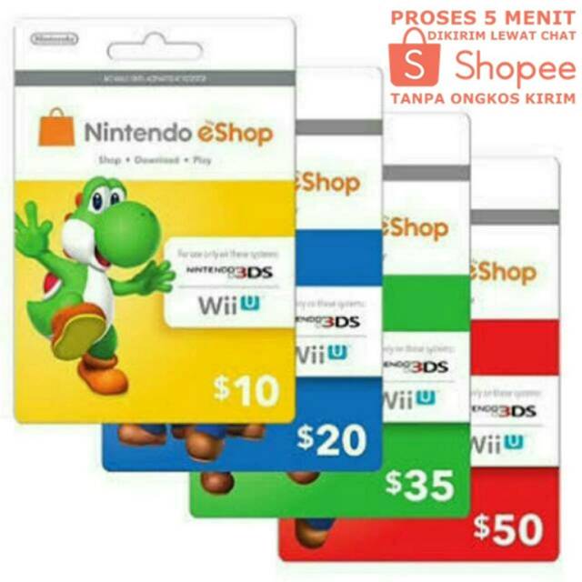 Jual Nintendo eShop Gift Card US ( Switch / Wii U / 3DS ) | Shopee ...