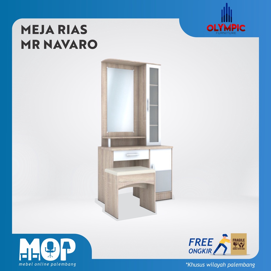 Jual Meja Rias Kaca Besar / Dressing Table / MR NAVARO Olympic | Shopee ...