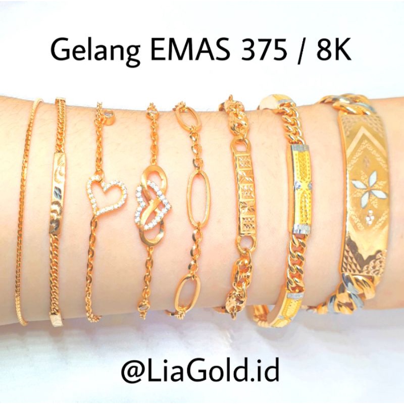 Jual Gelang Tangan EMAS ASLI Kadar 375 / 8K ( TOKO MAS LIA GOLD BEKASI ...