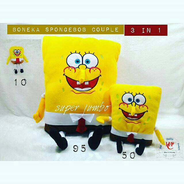 Jual Boneka Spongebob jumbo couple 3 in 1 | Shopee Indonesia