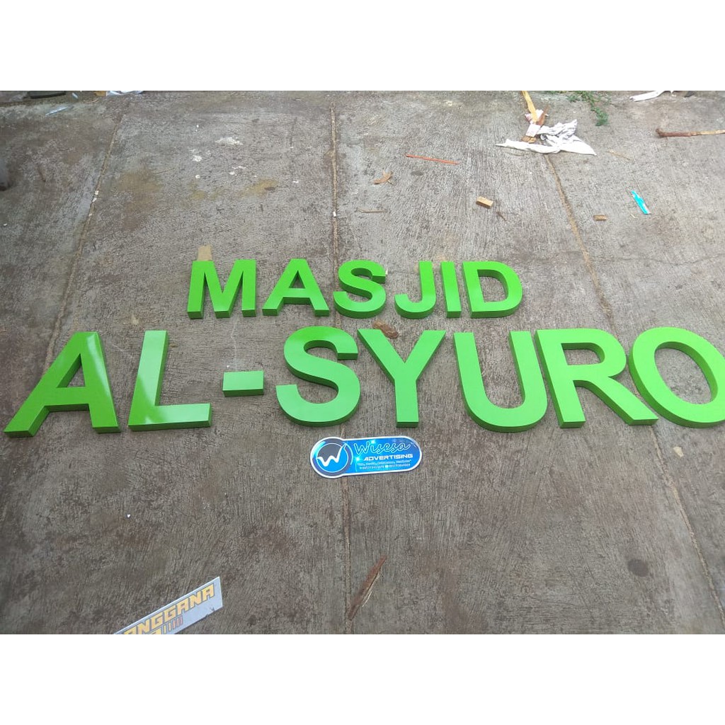 Jual Huruf Timbul Stainless Masjid Costum Acrylic Led Masjid Pemesanan ...