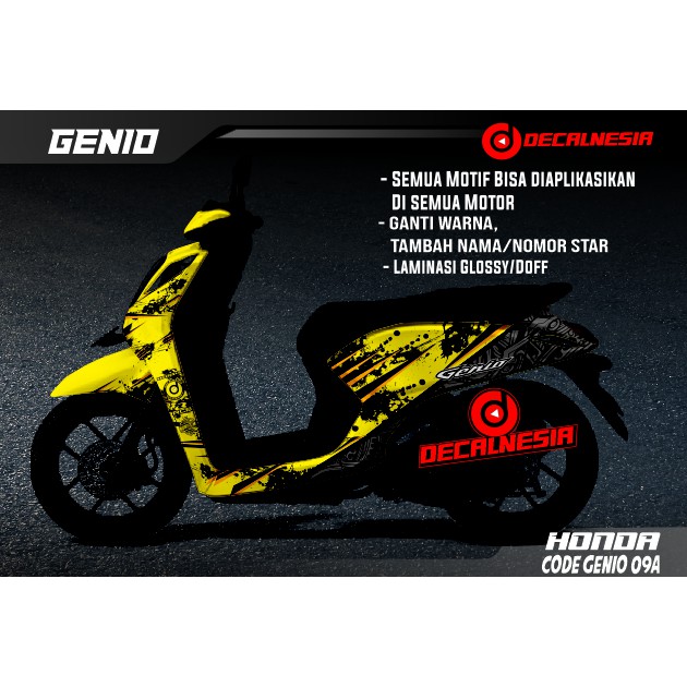 Jual Custom Sticker Genio Decal Stiker Genio Decal Genio Stiker Motor ...