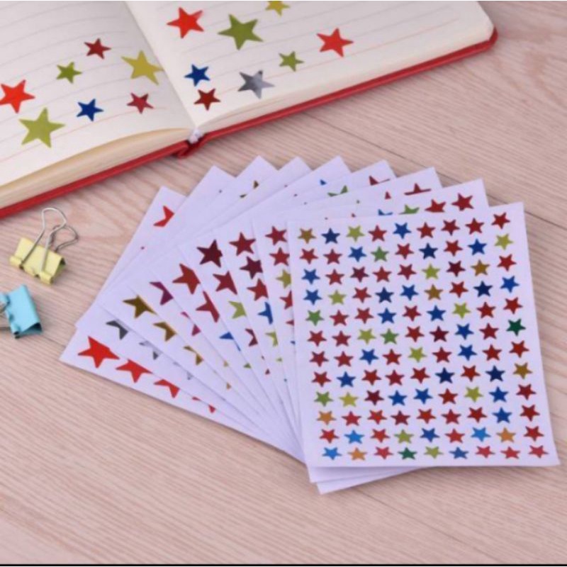 Jual Ghaniy | 10 Lembar Stiker Bintang Huruf Angka Reward Sticker Anak ...