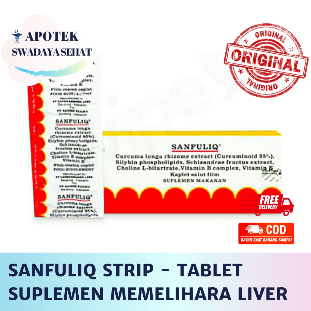 Jual SANFULIQ FCC Strip Tablet - Suplemen Memelihara Liver Fungsi Hati ...