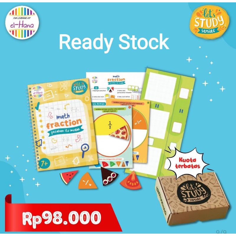Jual Math Fraction Paket Edukasi Matematika Belajar Pecahan Busy Bag ...
