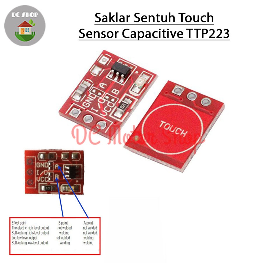 Jual Saklar Sentuh Touch Sensor Capacitive Ttp223 Switch Arduino 1