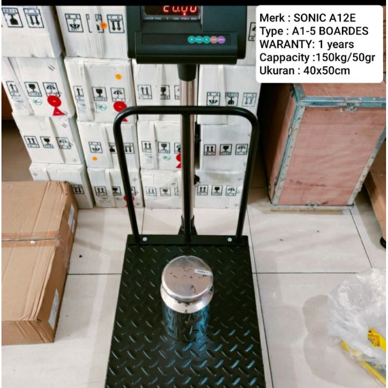 Jual Timbangan duduk digital untuk barang industri expedisi merek sonic A12E kapasitas 150 kg ...