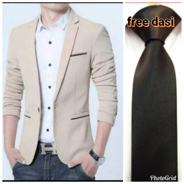 Jual Blazer pria/Jas/Jas blazer pria premium kream | Shopee Indonesia