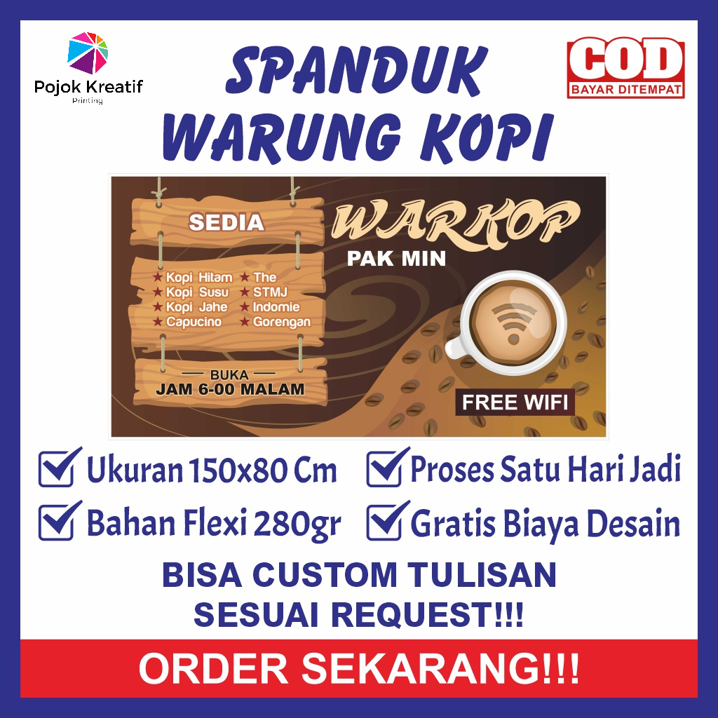 Jual Spanduk Sepanduk Banner Baner Bener Backdrop Promosi Usaha Warung ...