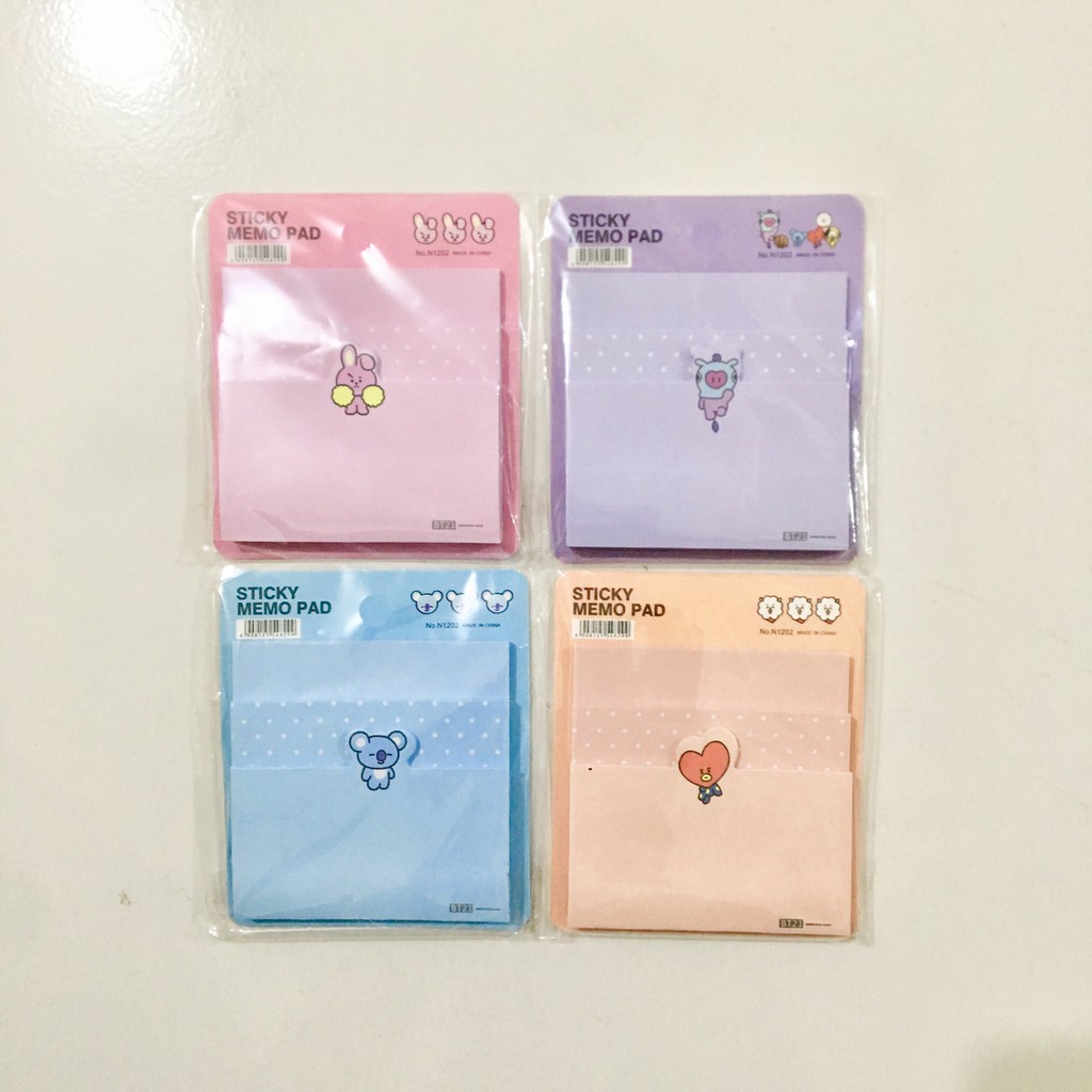 Jual [BS] BISA COD Memo Sticky Notes BTS BT21 KPOP - KP430 | Shopee ...