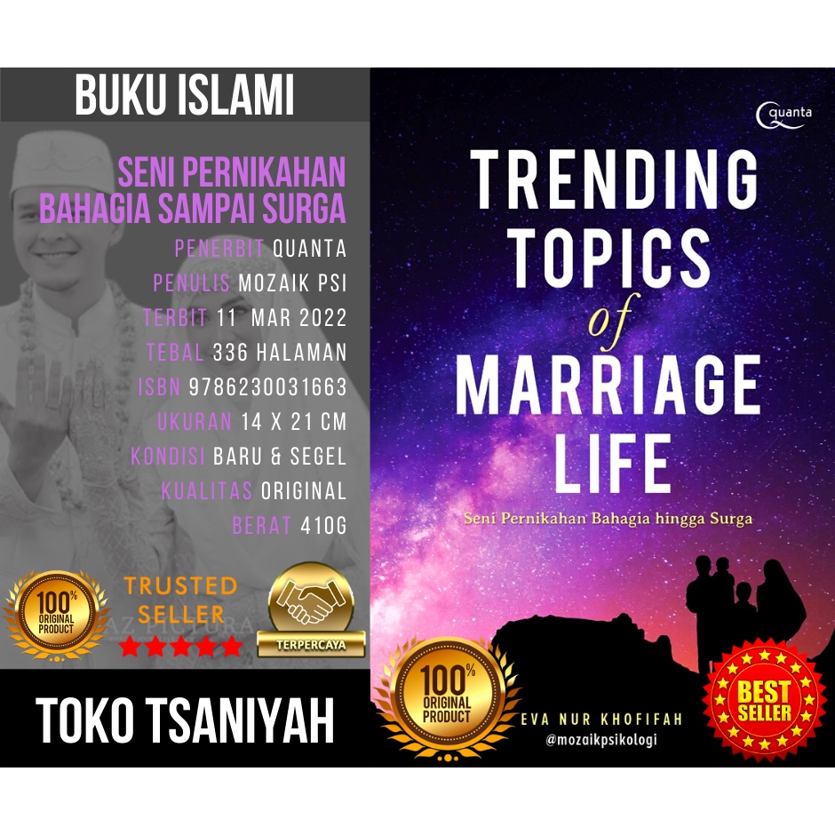 Jual Buku Pernikahan Islam Best Seller Trending Topics of Marriage Life ...