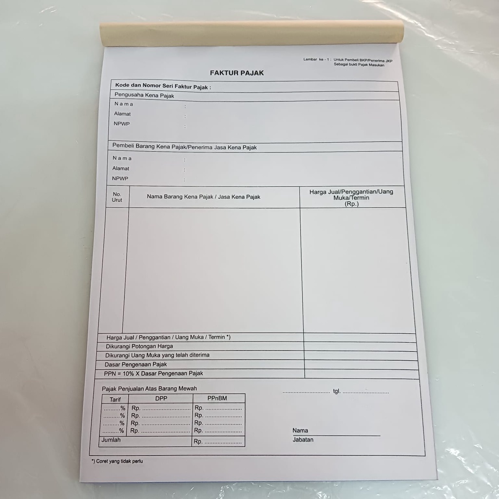 Jual Buku Faktur Pajak NCR 3 Ply | Shopee Indonesia