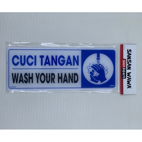 Jual CUCI TANGAN WASH HAND SIGN BOARD AKRILIK BAGUS MURAH TEBAL PUTIH ...