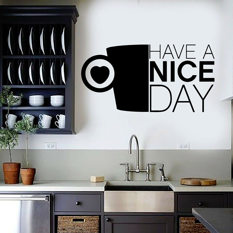 Jual Stiker Dinding Dapur Wall Decal Have A Nice Day Kitchen Positive ...
