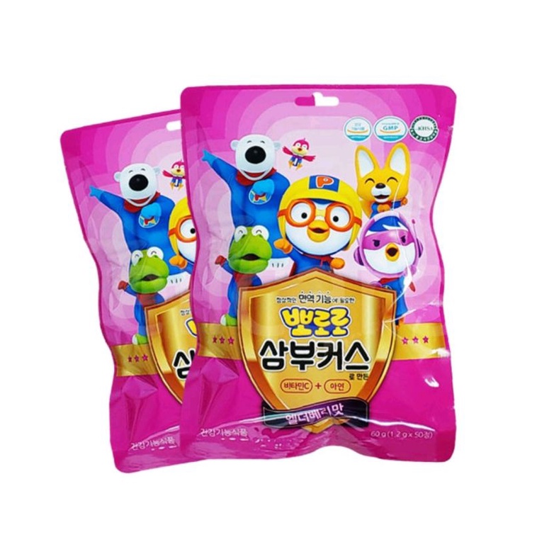 Jual PORORO Vitamin C +Zinc (isi 50 tablets) 100% ORIGINAL KOREA ...