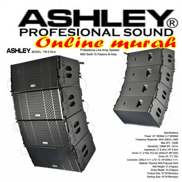 Jual SPEAKER ASHLEY LINE ARRAY TW 210LA HARGA 1 PSC ASHLEY TW210LA ...
