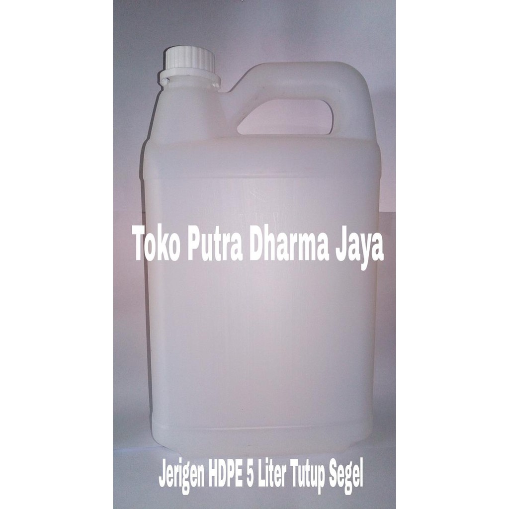 Jual BOTOL PLASTIK HDPE JERIGEN 5 LITER TUTUP SEGEL | Shopee Indonesia