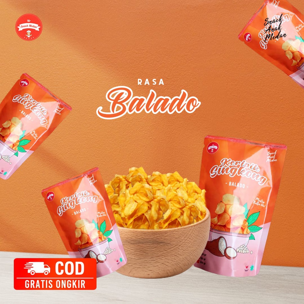 Jual KERIPIK SINGKONG/ KERIPIK UBI MURAH SNACK UBI BALADO CEMILAN ENAK ...