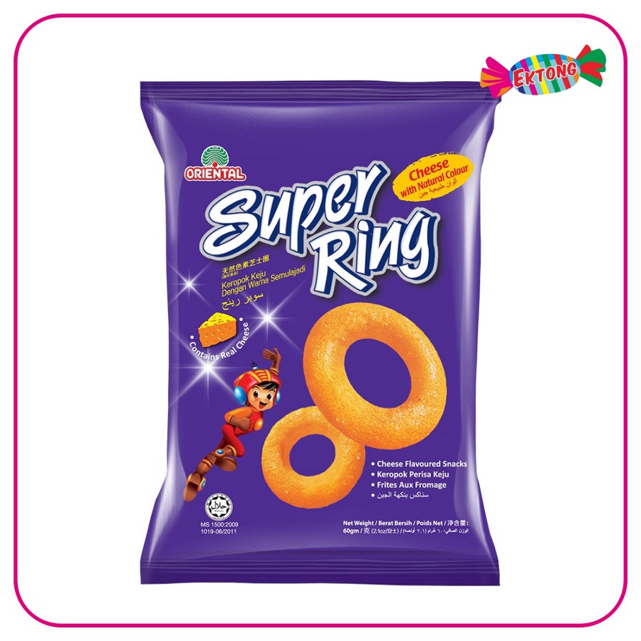 Jual ORIENTAL CHEESE SUPER RING ( Snack Ring Keju ) 60 GR | Shopee ...