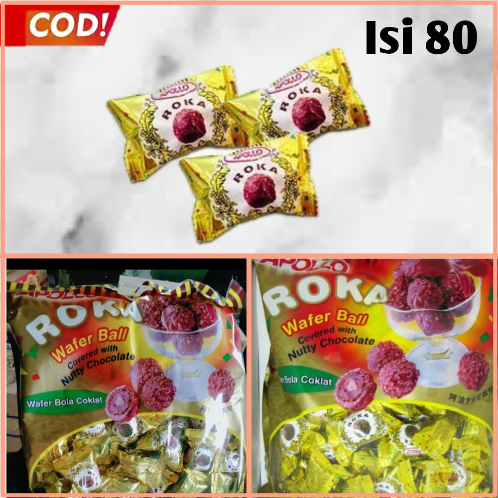 Jual roka coklat apolo isi 70-80 ball wafer coklat roka cokelat wafer ... Jual roka coklat apolo isi 70-80 ball wafer coklat roka cokelat wafer ...