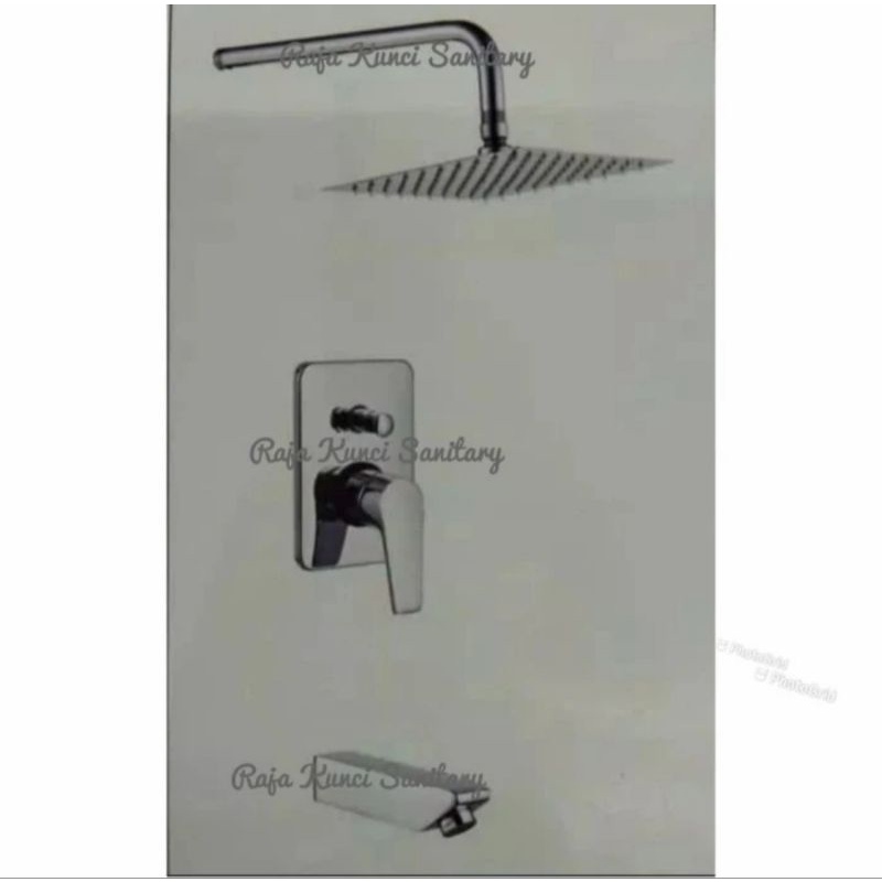 Jual Stop Kran Tanam Mixer/Panas Dingin/4 Lubang/Spout Kran/Wall Shower | Shopee Indonesia