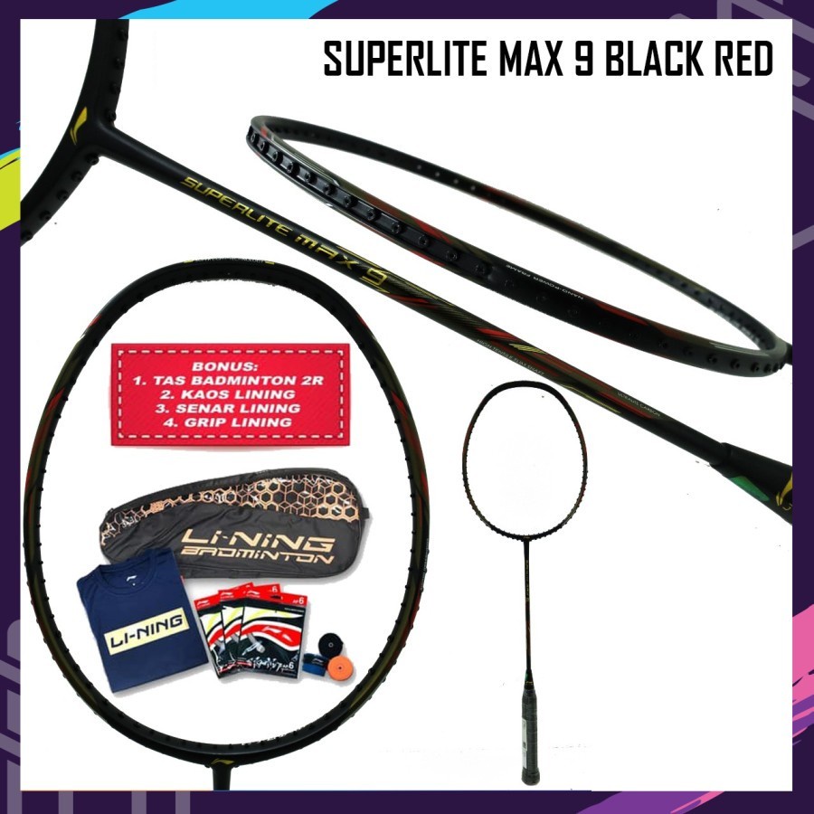 Jual RAKET BADMINTON BULU-TANGKIS LINING SUPERLITE MAX 9 ORIGINAL 100% ...