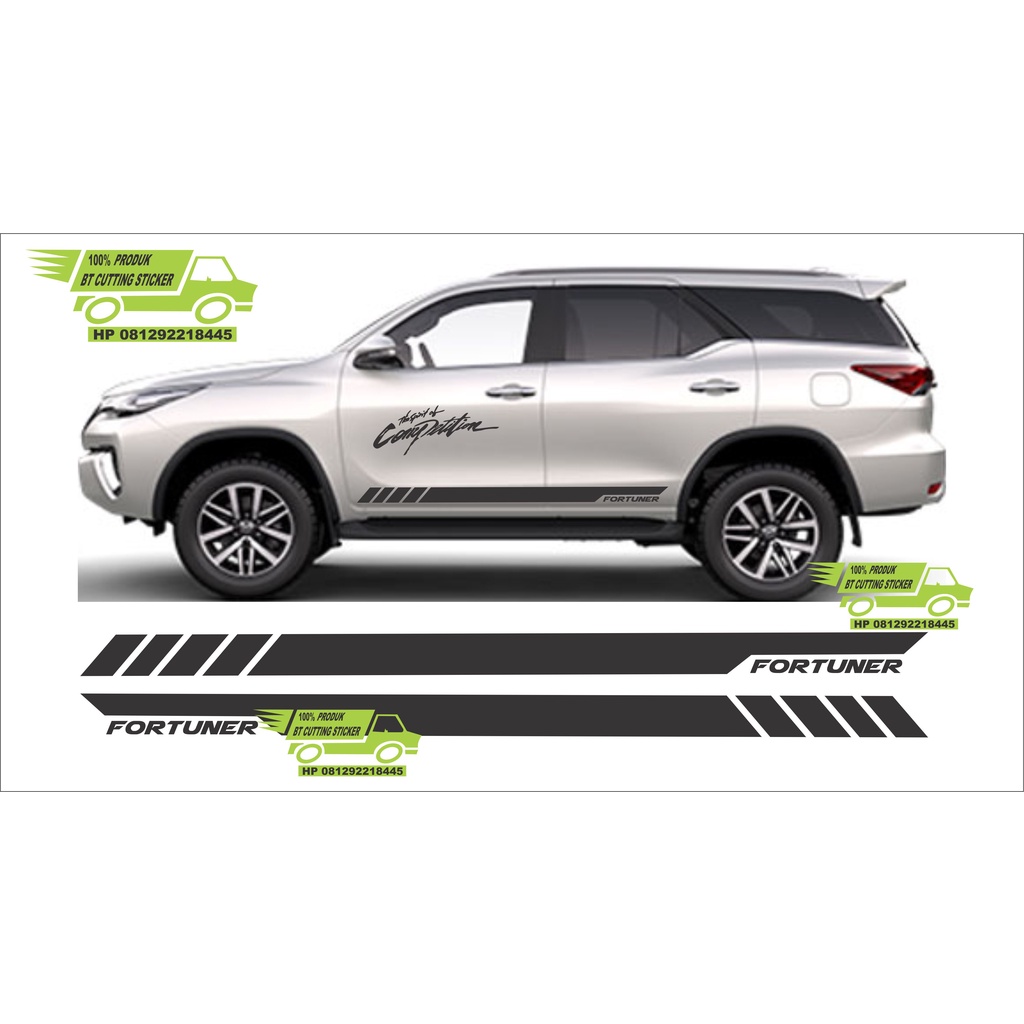Jual sticker mobil stiker mobil toyota fortuner sticker mobil toyota ...
