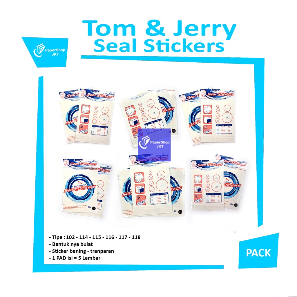Jual Tom Jerry Sticker Seal Round Sticker Segel Pad Shopee