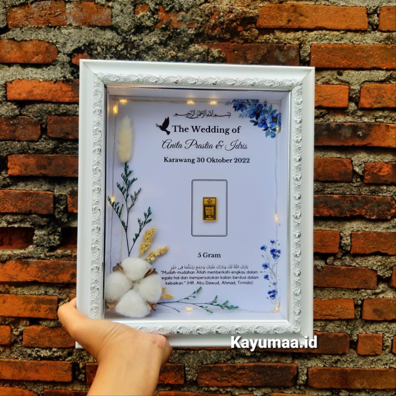 Jual Bingkai Mahar Pernikahan Custom / Frame Mahar / Flower Frame ...