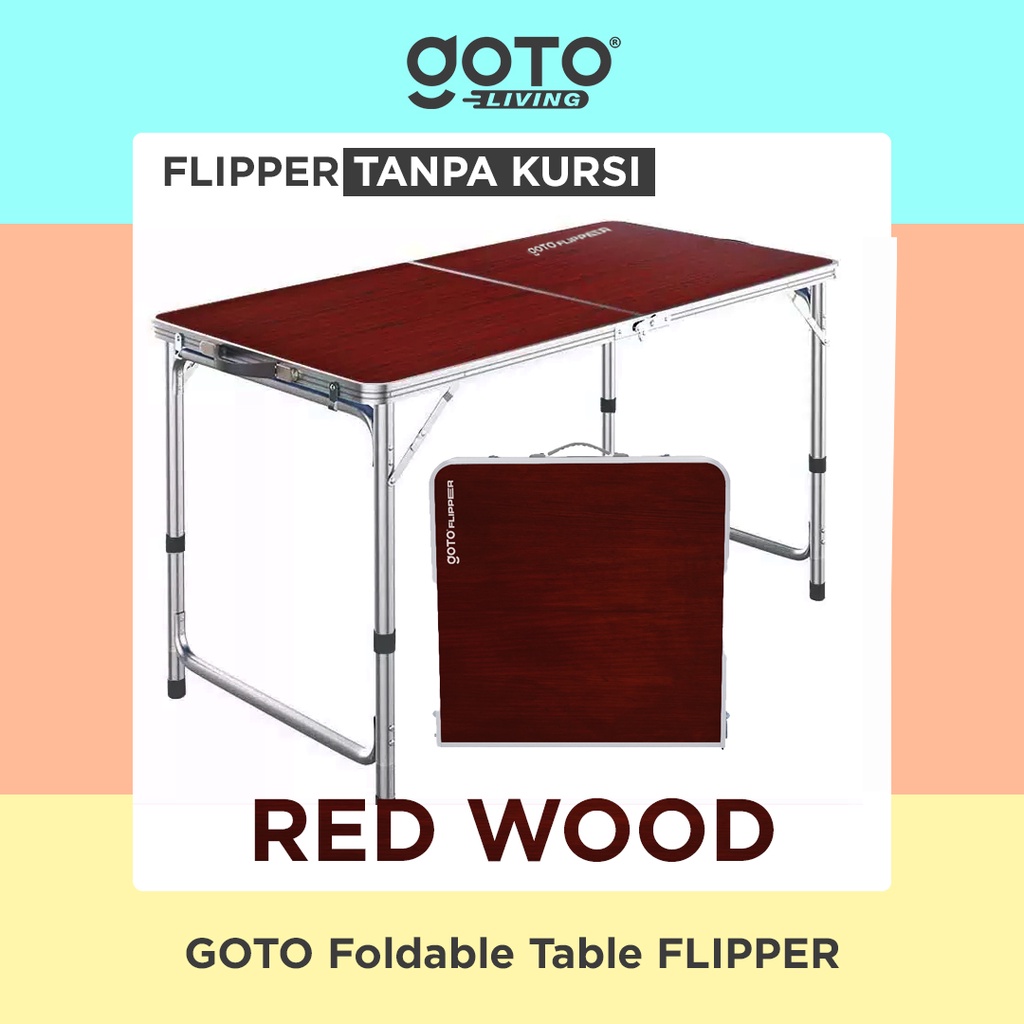 Jual Goto Flipper Table Meja Makan Lipat Set Koper Camping Outdoor ...