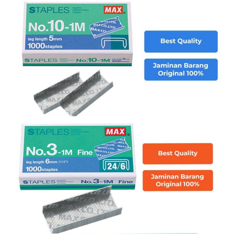 Jual Refill Isi Staples No.10 atau No 3 MAX | Shopee Indonesia