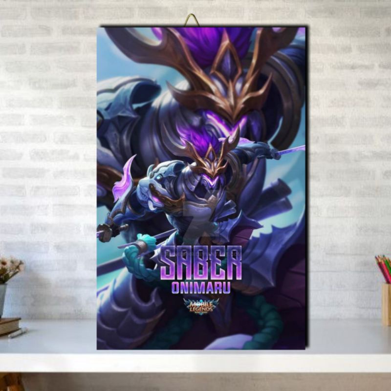 Jual POSTER FRAME KAYU MOBILE LEGEND ALL HERO assasin Marksman Fighter ...