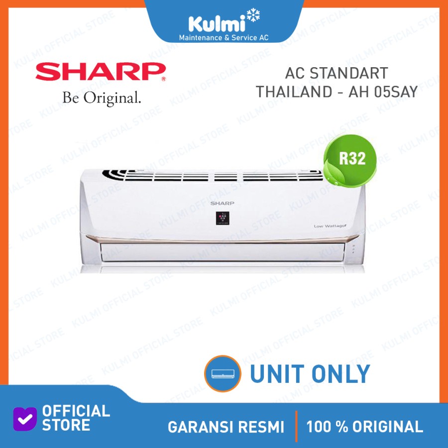 Jual AC SHARP AH-05SAY 1/2pk Thailand R32 ( Unit Only ) | Shopee Indonesia