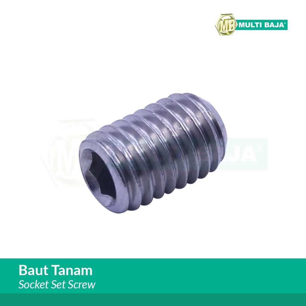 Jual Baut Tanam / L- Set / Socket Set Screw Stainless Steel 304 1/4" - 20 x 1/4" | Shopee Indonesia