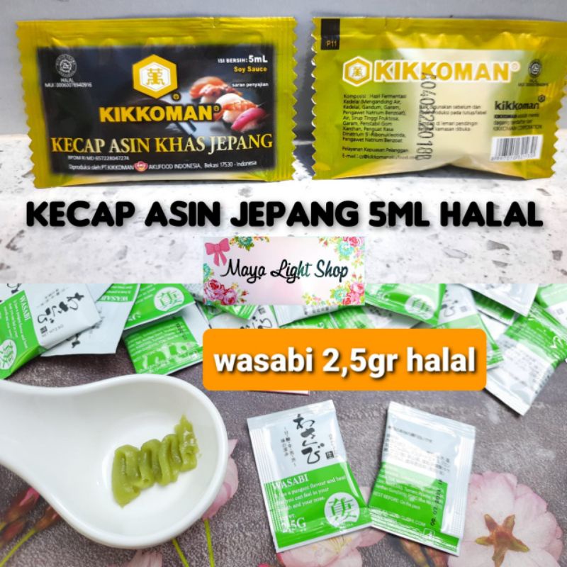 Jual wasabi kecap asin sachet saset halal shoyu soy sauce topping sushi ...