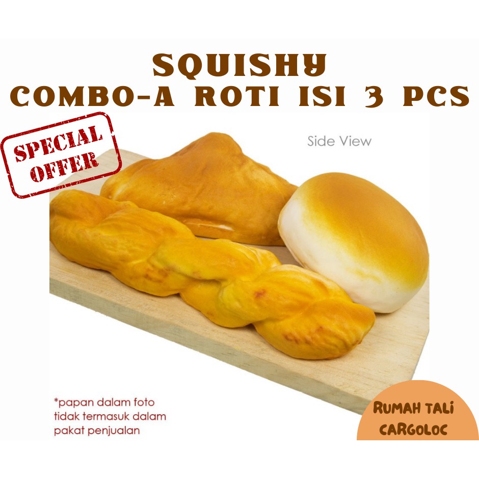 Jual Squishy ROTI BREAD COMBO A isi 3 Pcs | Shopee Indonesia