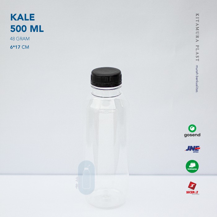 Jual Botol KALE 500 mL Bahan PET/Botol Kopi/Botol Jus/Botol Minuman ...