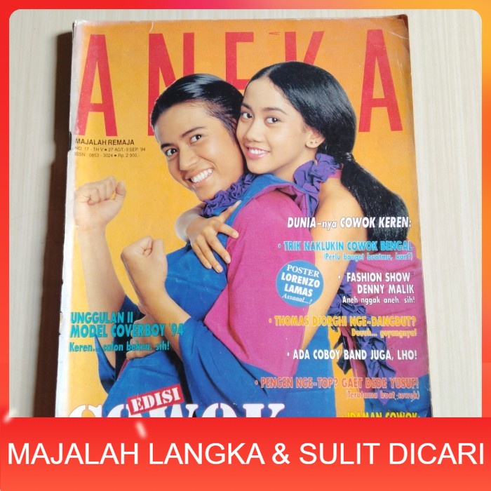 Jual Majalah ANEKA RIA YESS No.17 Agu 1994 TEUKU RYAN & DAMITA + POSTER Langka | Shopee Indonesia