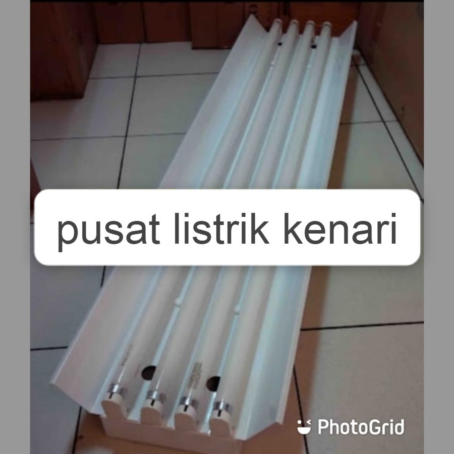 Jual KAP LAMPU TL T8 KAP TKO 4X36 WATT SET philips LED 16w/18w TKO 4x16 ...