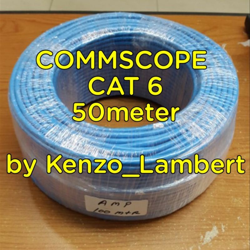 Jual kabel LAN UTP CAT 6 COMMSCOPE panjang @50 meter warna BIRU ...