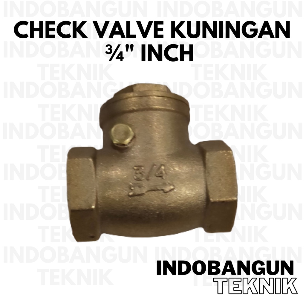 Jual Check Valve Kuningan 3/4 inch Klep Tabok Kuningan 3/4" inch | Shopee Indonesia