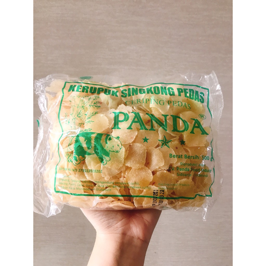 Jual Kerupuk singkong Ceriping Pedas Cap Panda 500g / Krupuk Singkong ...