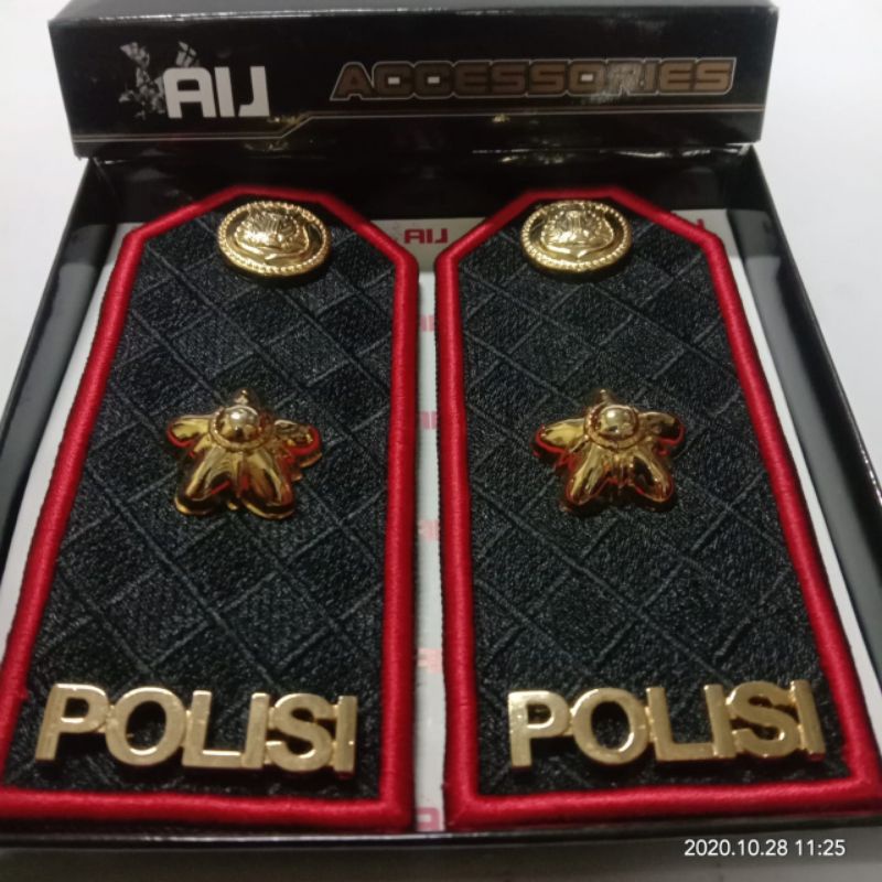 Jual TPU Exclusive KOMPOL lis merah lux kilap rapi | Tanda pangkat ...