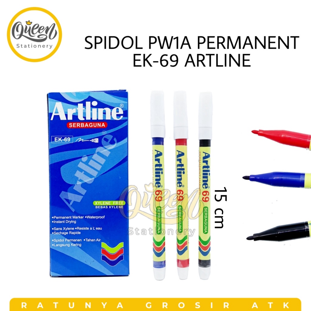 Jual 1 PCS SPIDOL PW 1A PERMANENT EK-69 ARTLINE / SPIDOL WARNA / SPIDOL ...
