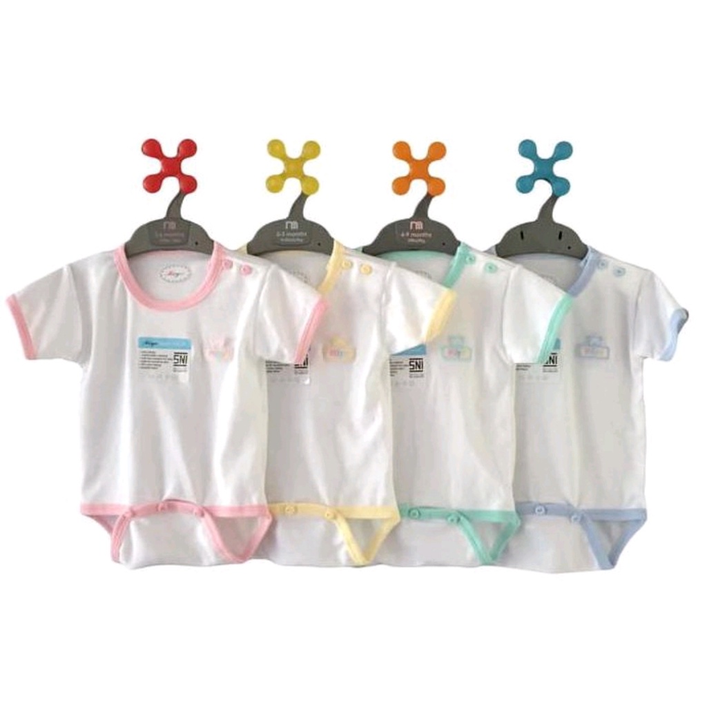 Jual 4 set MIYO Baju Kodok Segitiga / Jumper Bayi/Baby Putih Newborn (0 ...