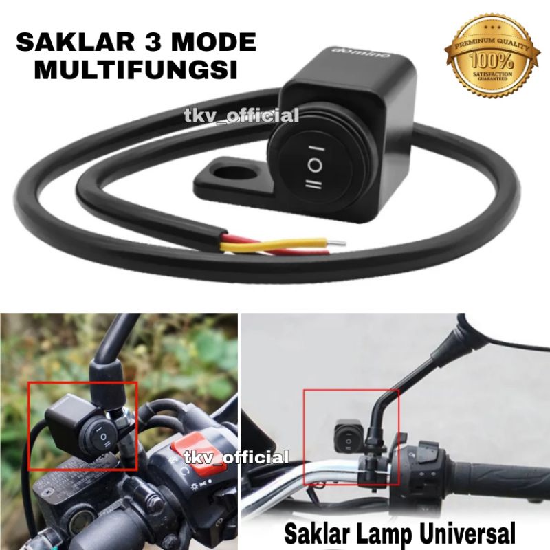 Jual SAKLAR LAMPU ON OFF 3 MODE/SAKLAR LAMPU MOTOR/TOMBOL LAMPU MOTOR ...