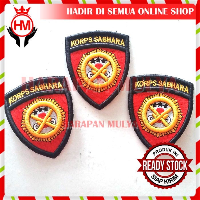 Jual Bordir Korps Sabhara Timbul Bed Bordir Logo Kops Sabhara Murah ...